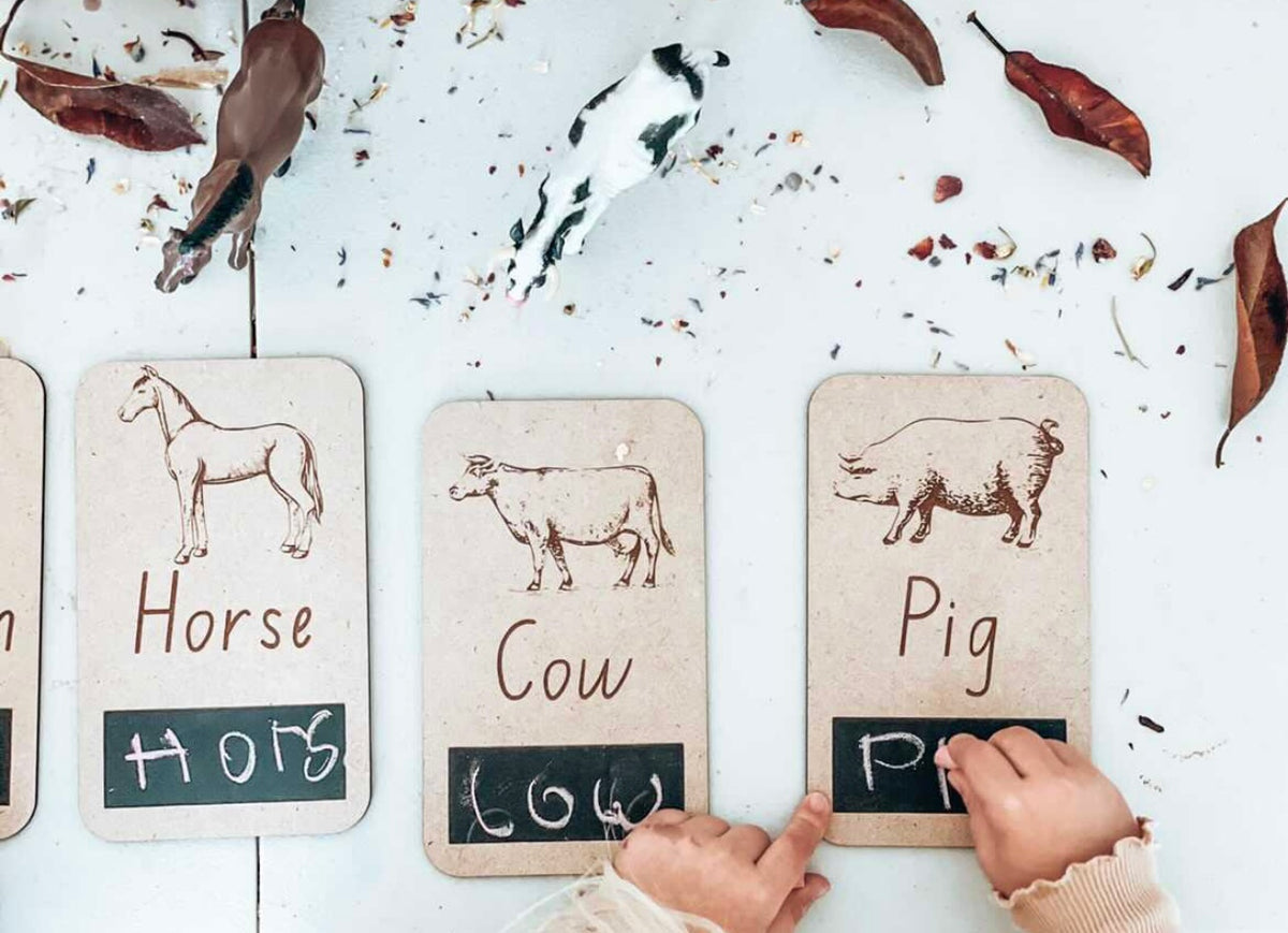 Farm Animal Flash Cards – Three Wild Sprouts