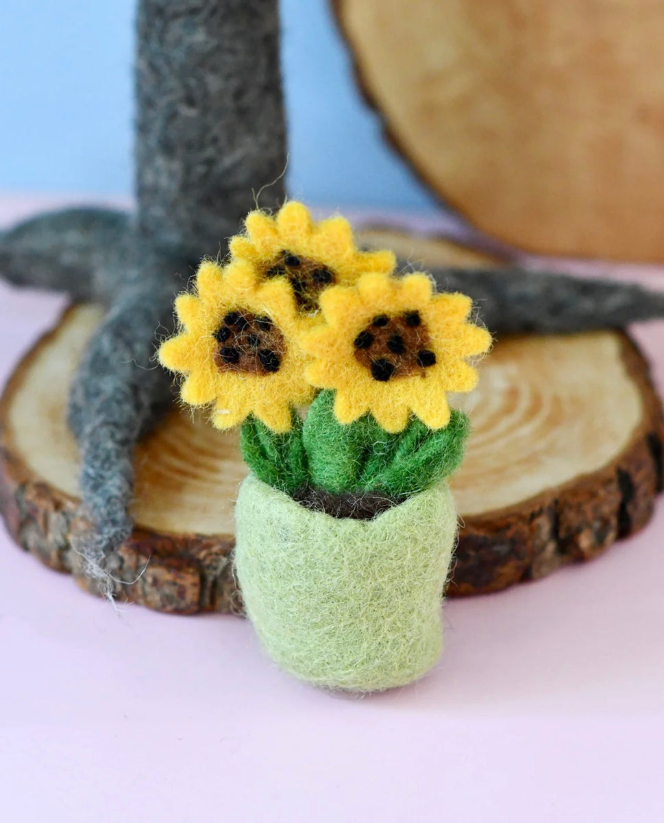 FELT SUNFLOWER POT – Three Wild Sprouts