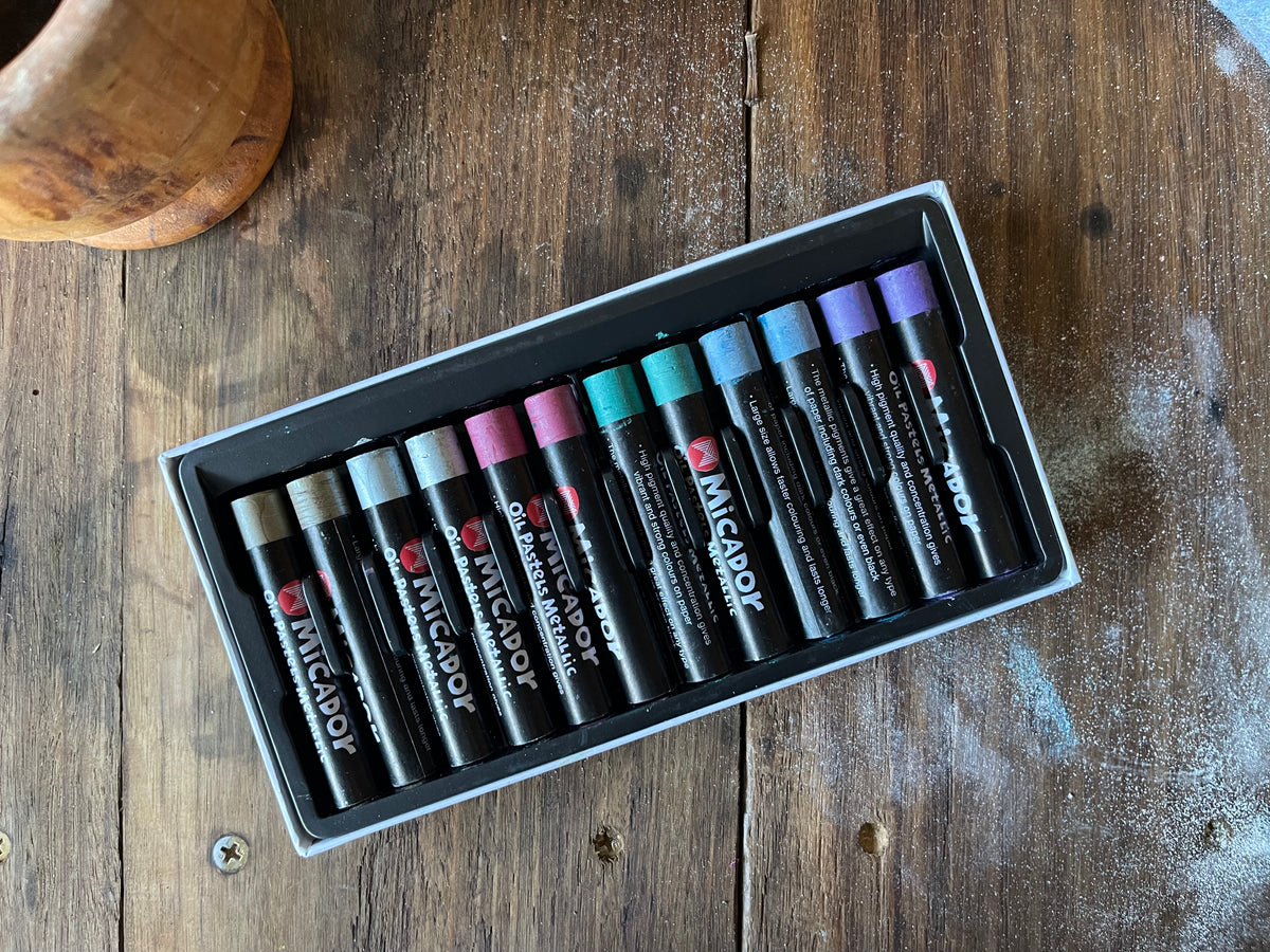 Large Oil Pastels Metallic 12 Pack – Three Wild Sprouts