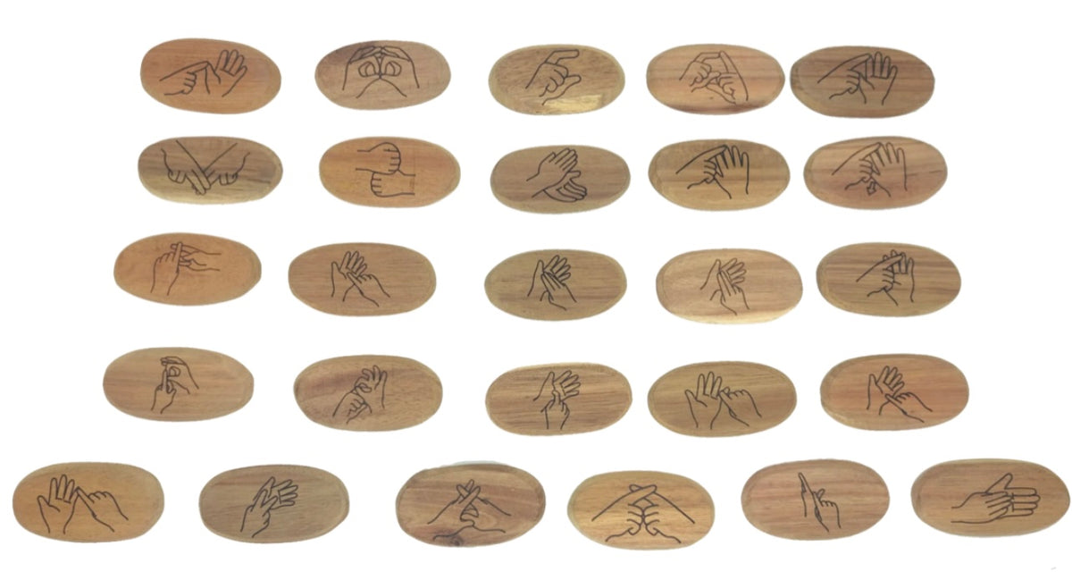 Sign Language Stones set of 26 – Three Wild Sprouts