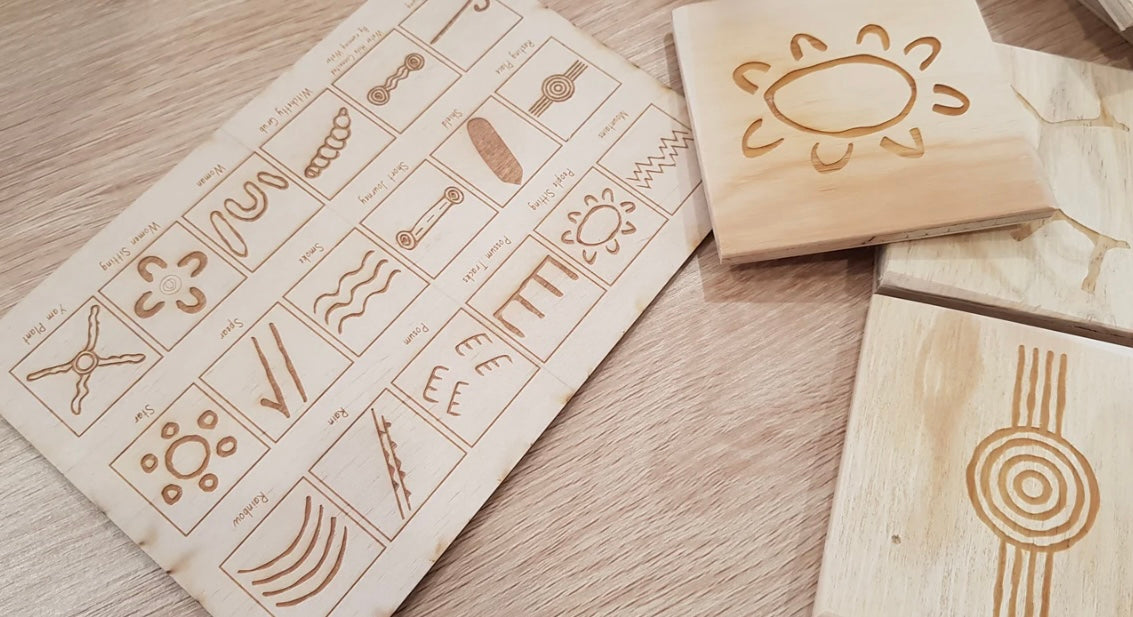 36 Piece Indigenous themed Tell-A-Story Tiles – Three Wild Sprouts
